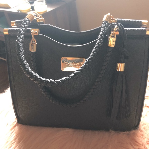 bebe | Bags | Bebe Natalie Satchel Purse Black | Poshmark